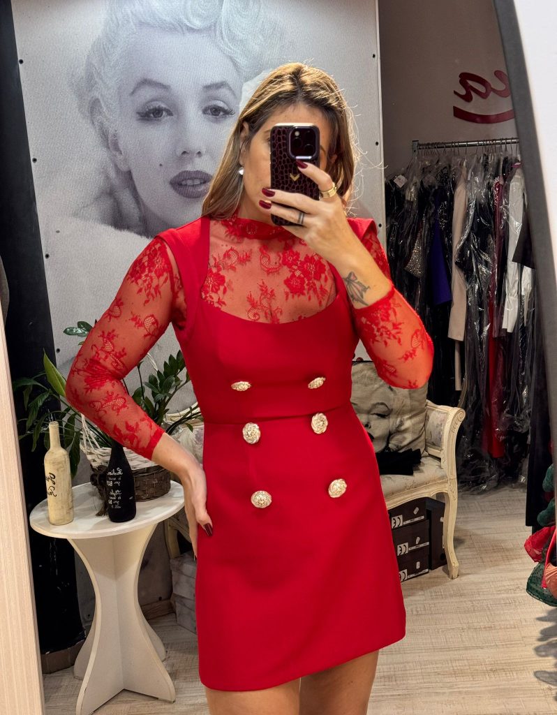 Sarafan rosu 2 piese – Gyulia Fashion Dej