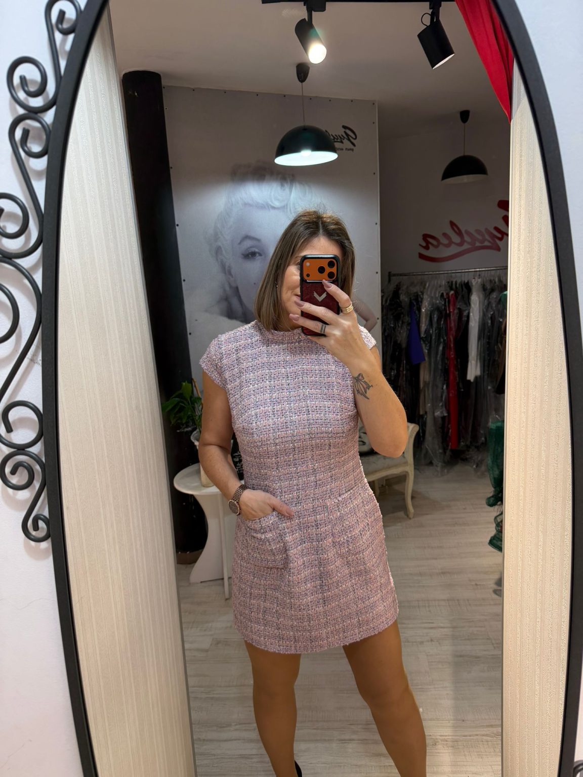 Rochie roz scurta fara maneci – Gyulia Fashion Dej